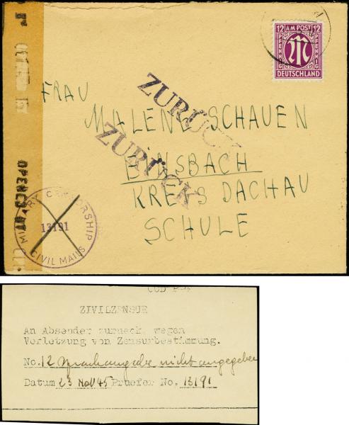 Stamp Auction - Bes. II. Weltkrieg Zensurpost II. Weltkrieg - Auction ...